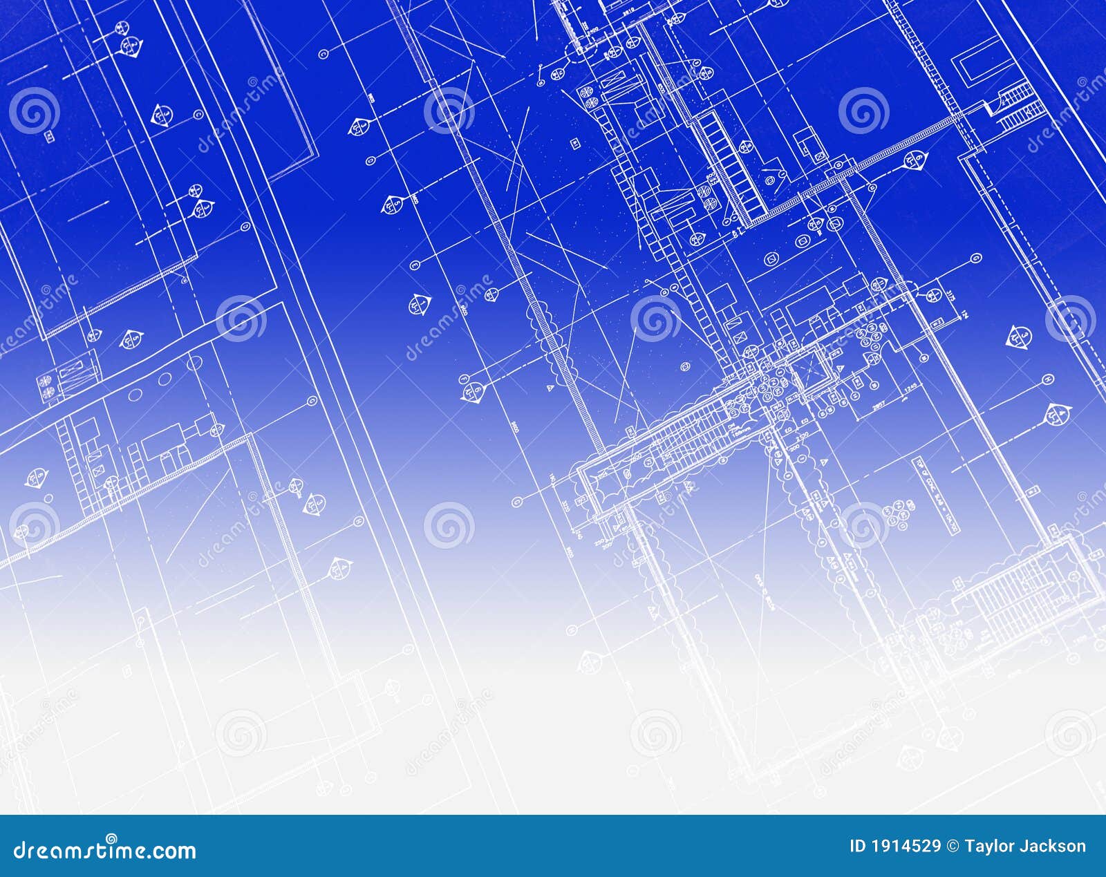 Printed Blueprint stock image. Image of construction, draft - 1914529