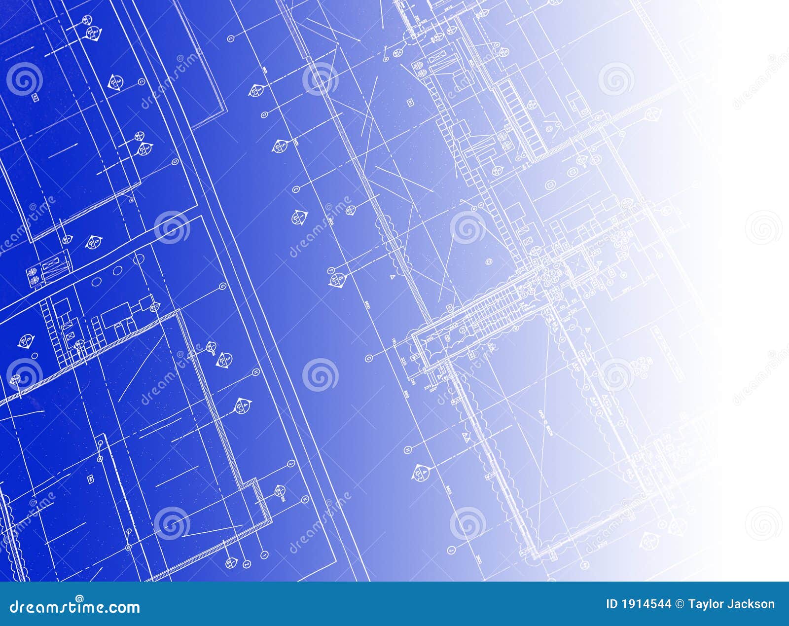 Printed Blueprint stock photo. Image of architect, builder - 1914544