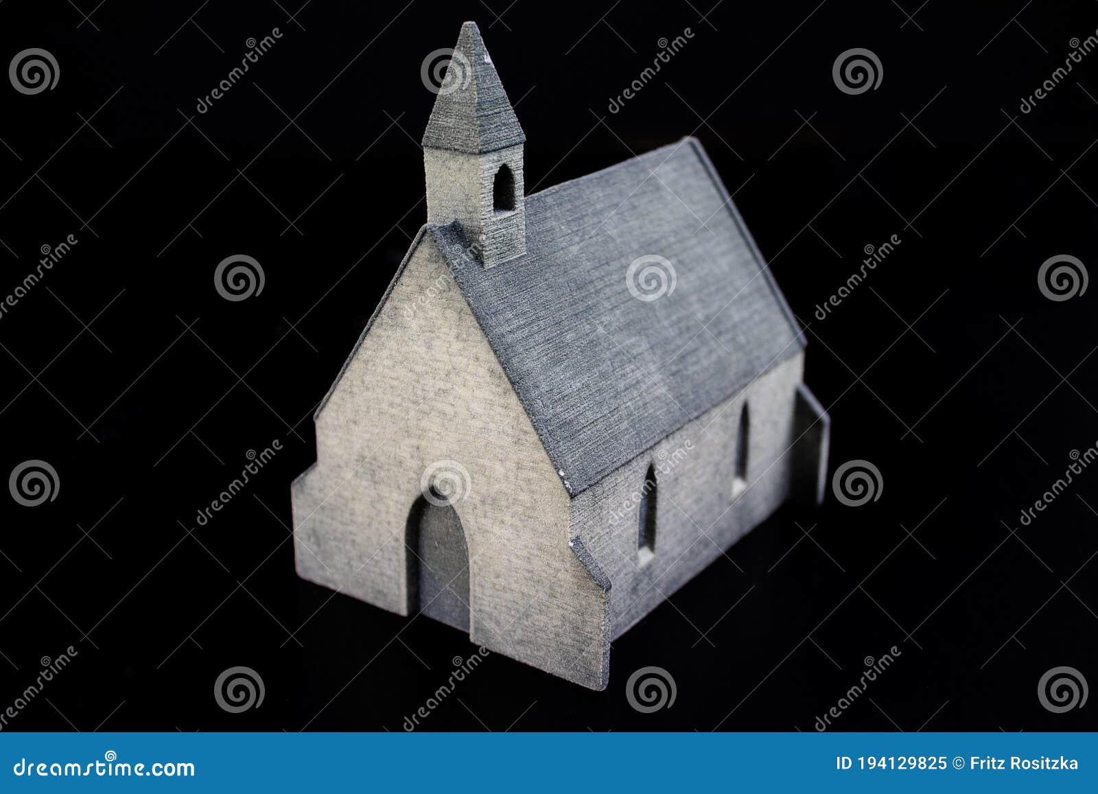 Printed Church Front View stock image. Image of building - 194129825