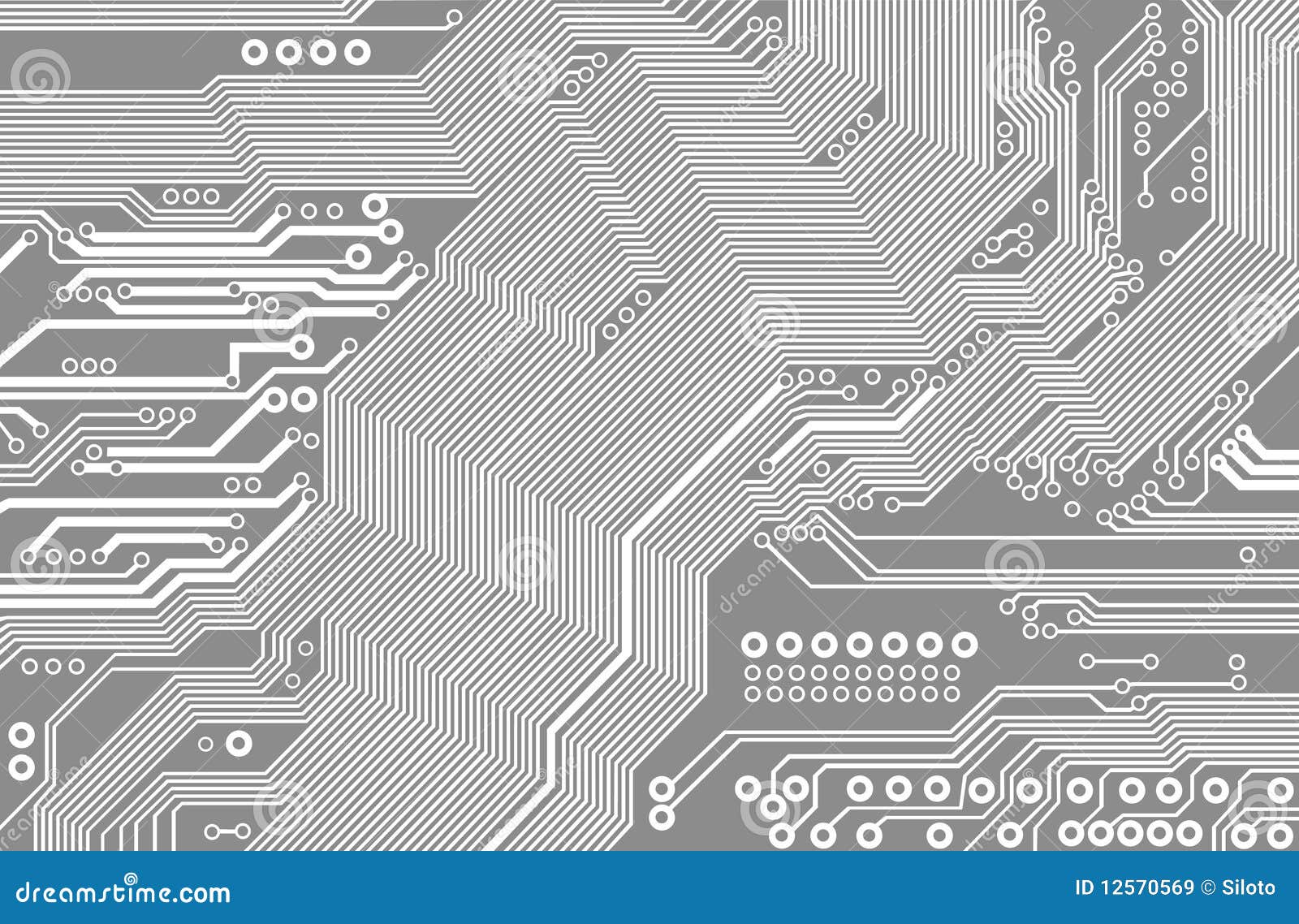 Printed circuit stock vector. Illustration of plan, surface - 12570569