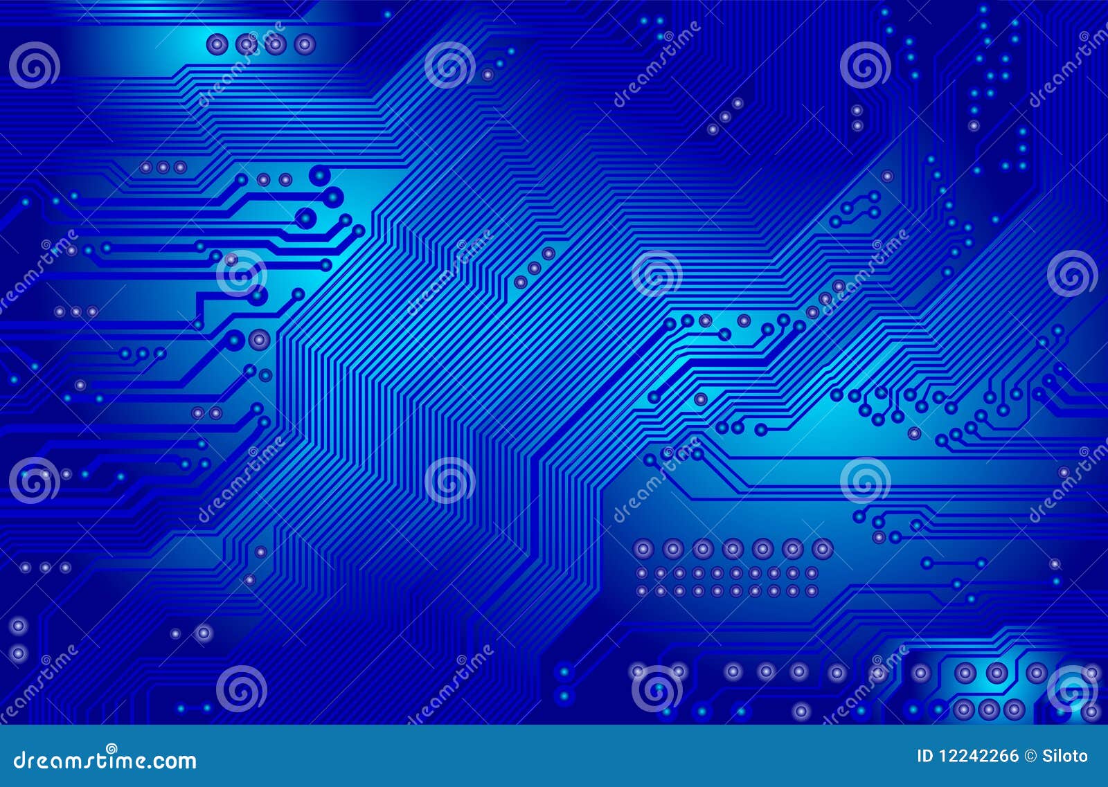 Printed Circuit Board Black And White Circle Shape Symbol Of Computer ...