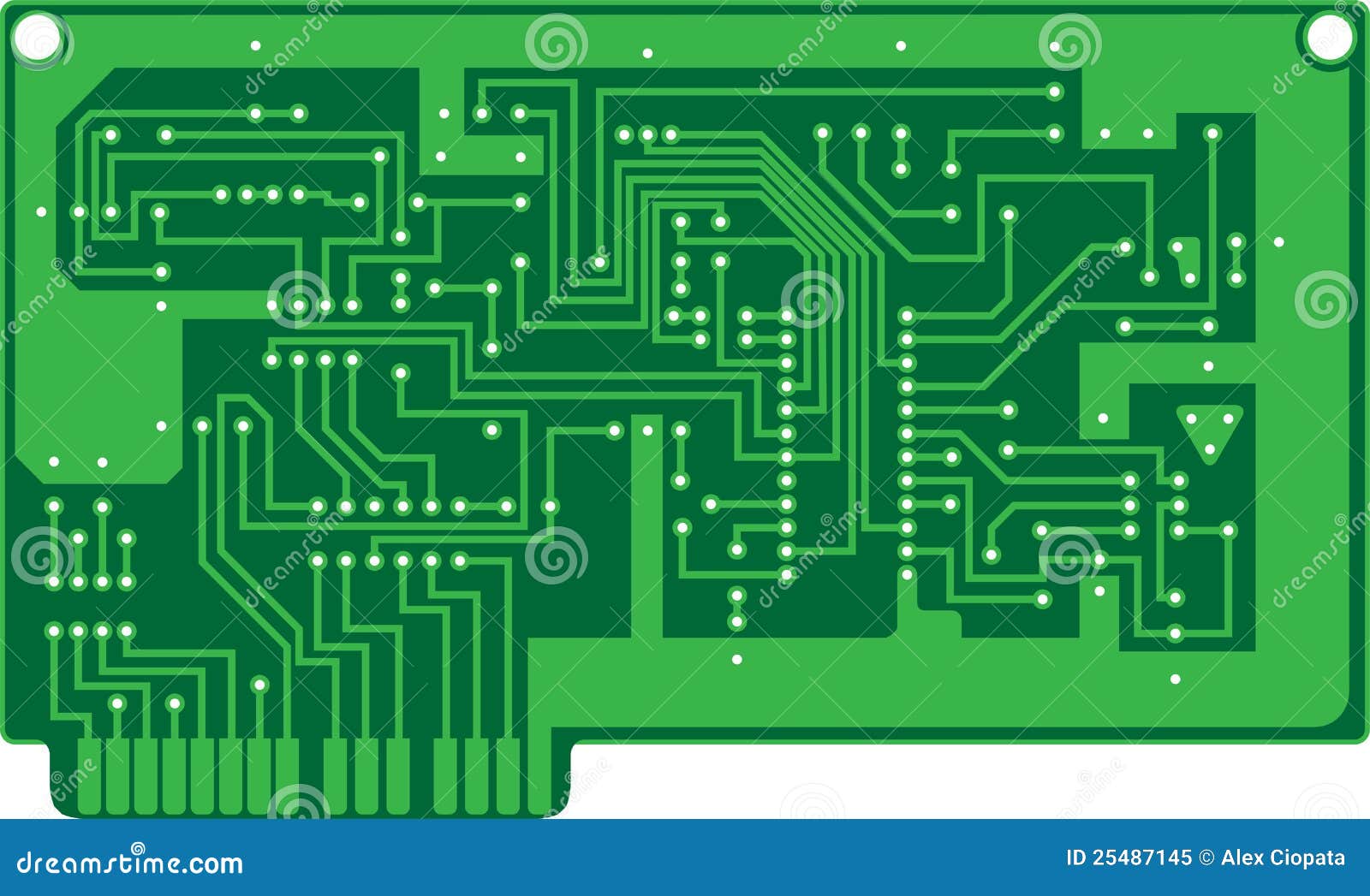Printed Circuit Board stock vector. Illustration of information - 25487145