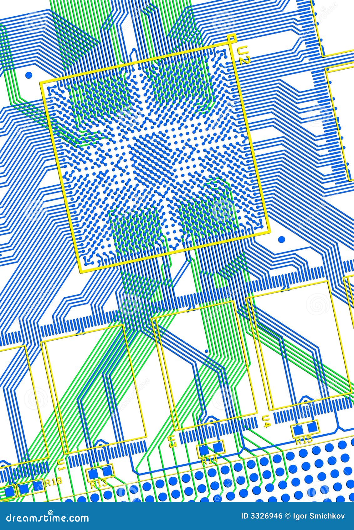 Motherboards. Modern Line Art Illustration With Cartoon Vector ...
