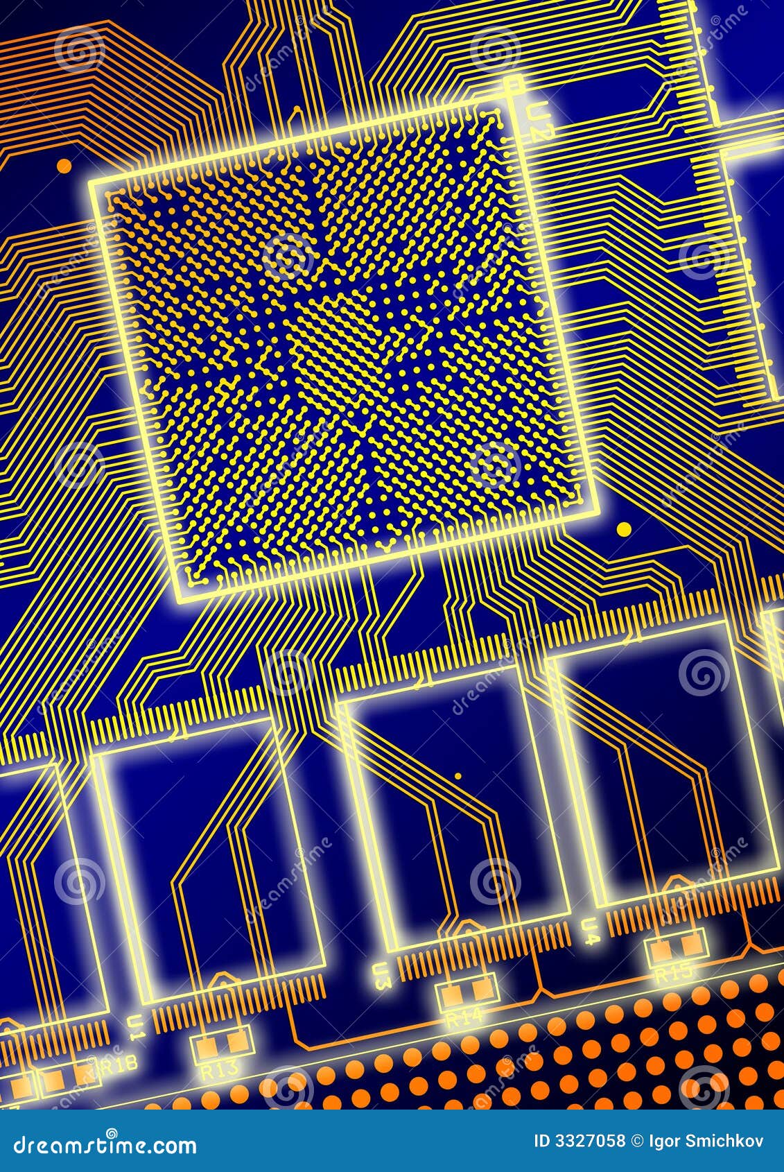 Printed circuit board stock illustration. Illustration of ...