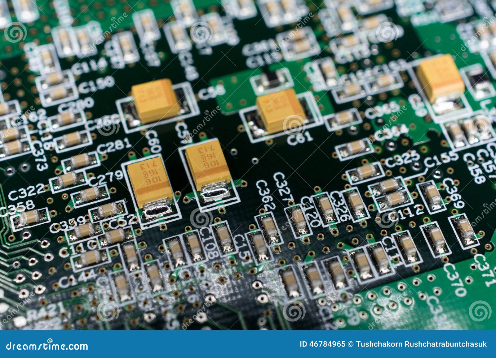 Printed Circuit Board from a Computer Stock Image - Image of logic ...
