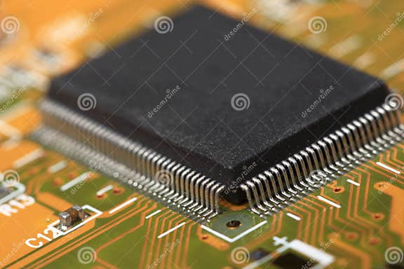 Printed Circuit Board with Electrical Components Stock Image - Image of ...