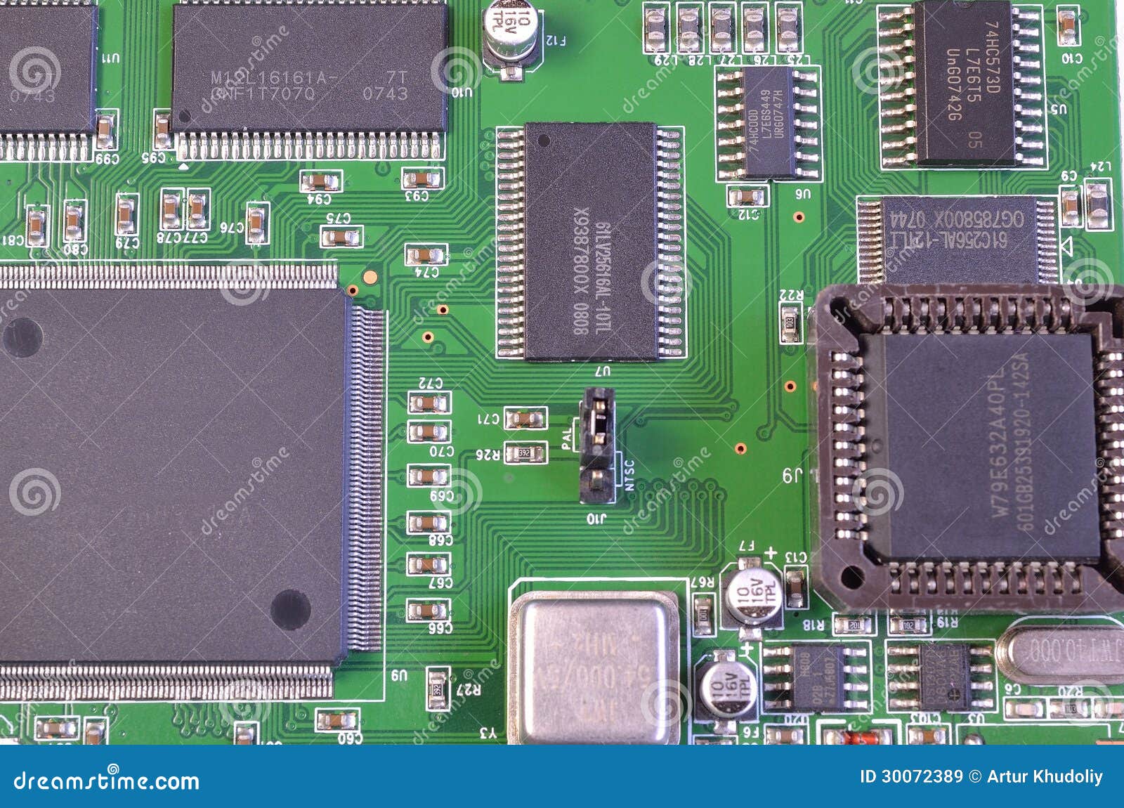 Circuit Board with Electronic Components Stock Image - Image of card ...