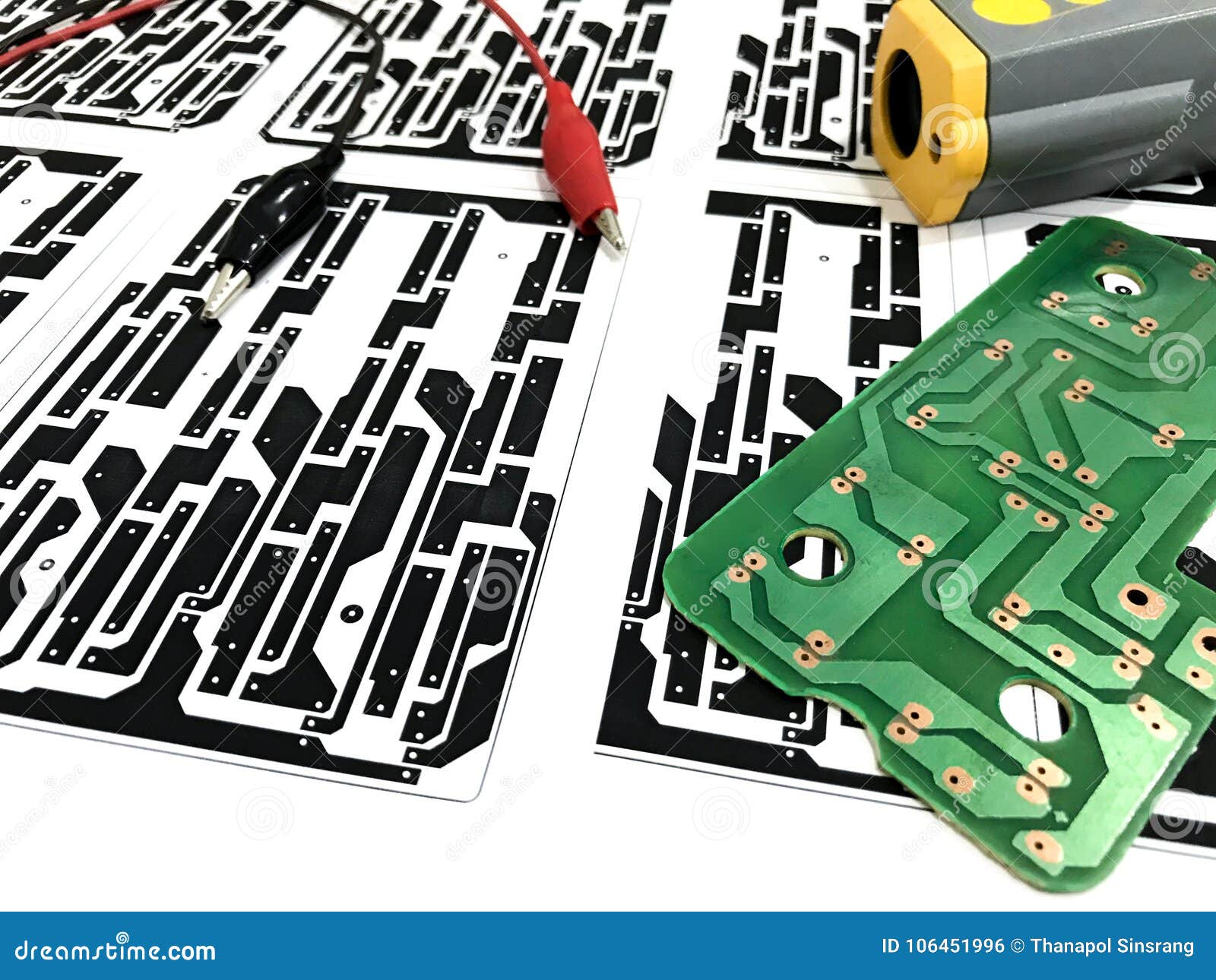 Printed Circuit Board Layout Stock Photo - Image of board, system ...