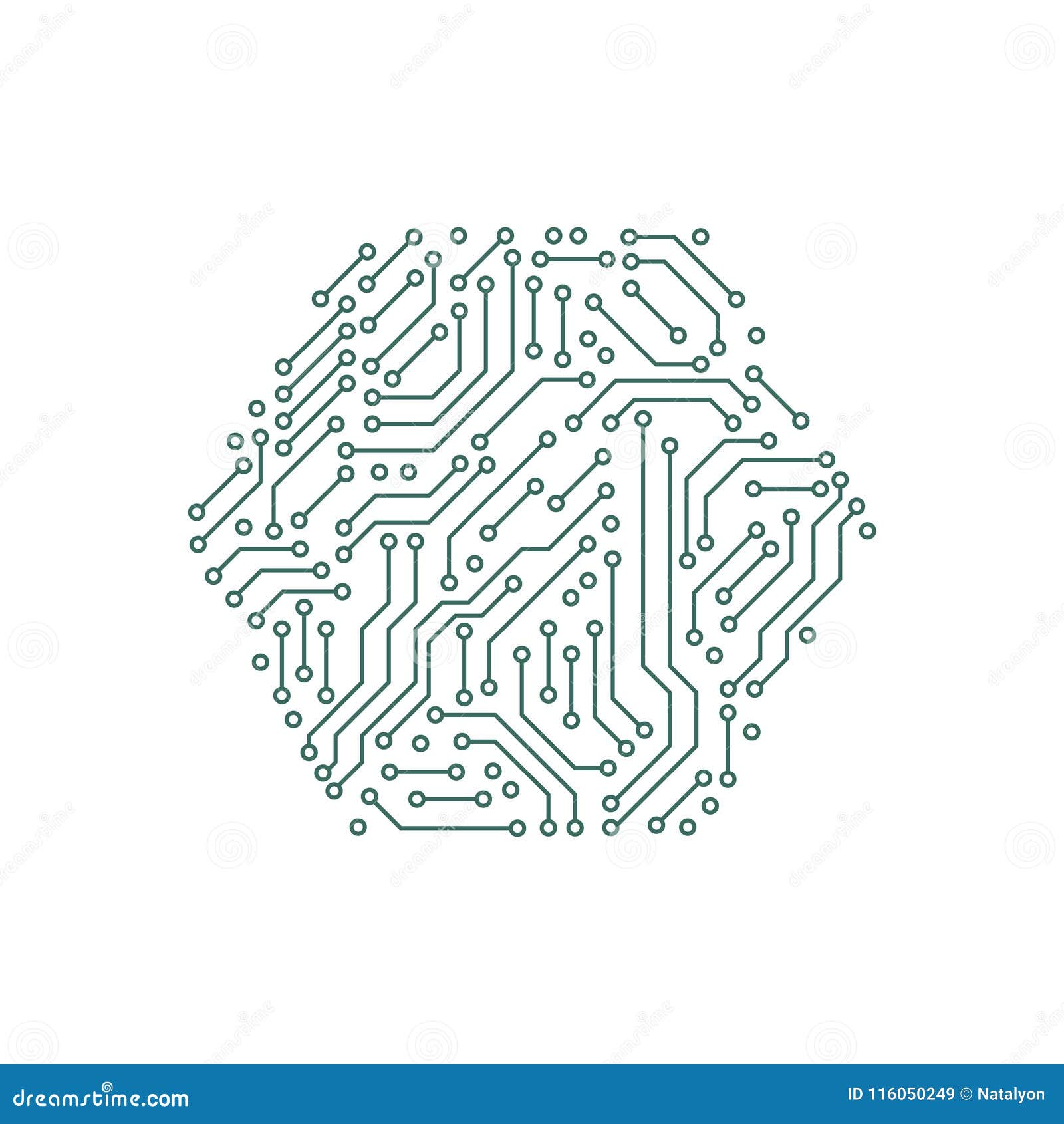 Printed Circuit Board Green and White Computer Technology Elements in a ...