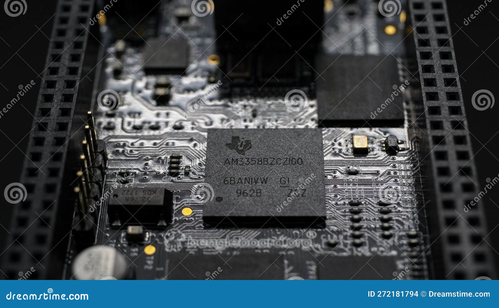 An Intel Board Sitting on Top of a Table and Some Chips Editorial Stock ...