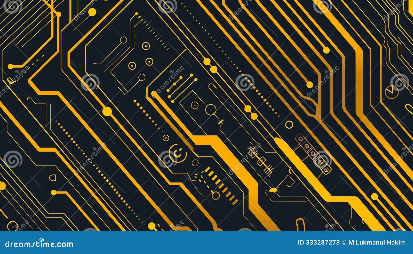 Printed Circuit Board with Intricate Electronic Components and Copper ...