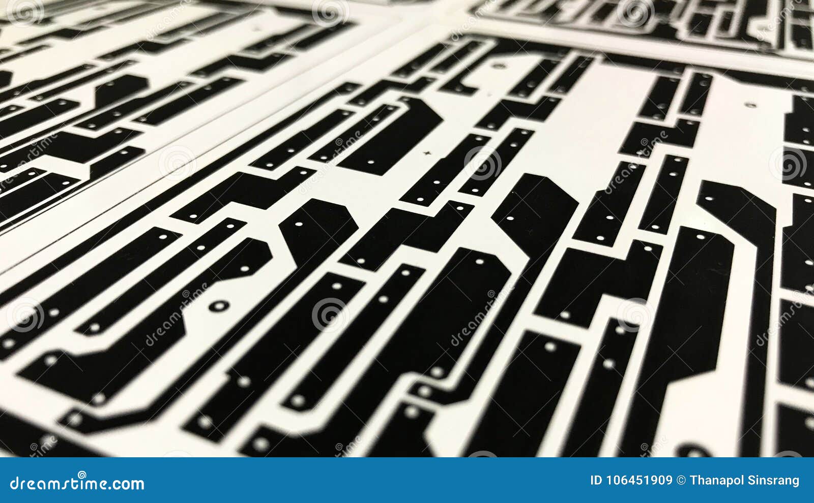 Printed Circuit Board Layout on Paper Stock Image - Image of printed ...