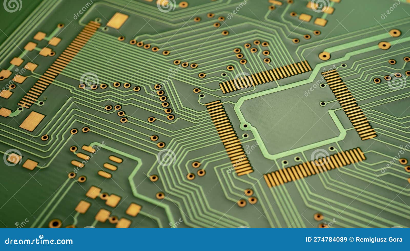 Printed Circuit Board. Layout of Tracks Stock Image - Image of ...