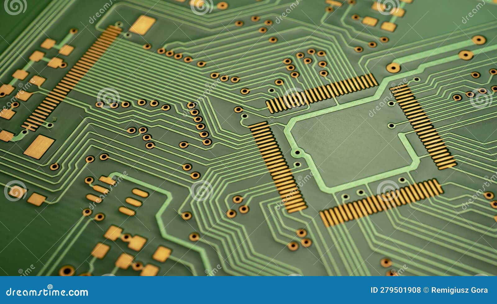 Printed Circuit Board. Layout of Tracks Stock Photo - Image of black ...