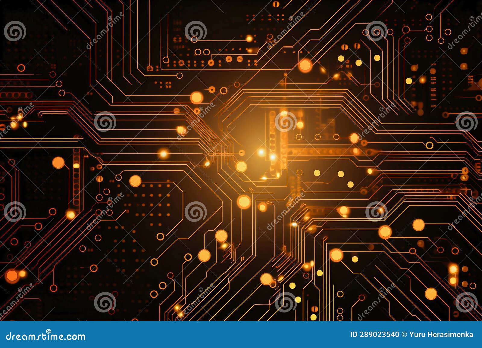 The Printed Circuit Board of a Modern Computer. Motherboard for ...