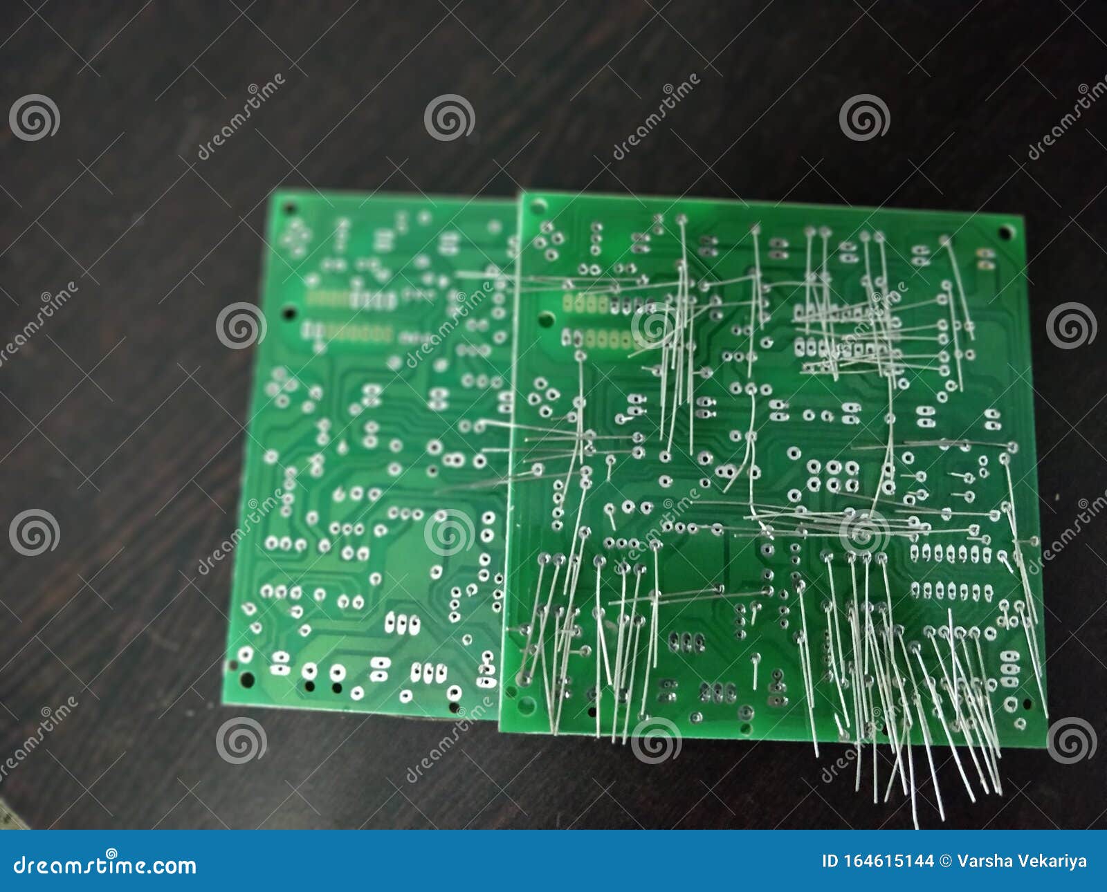 Printed Circuit Board PCB with Chip Electronic Components Stock Photo ...