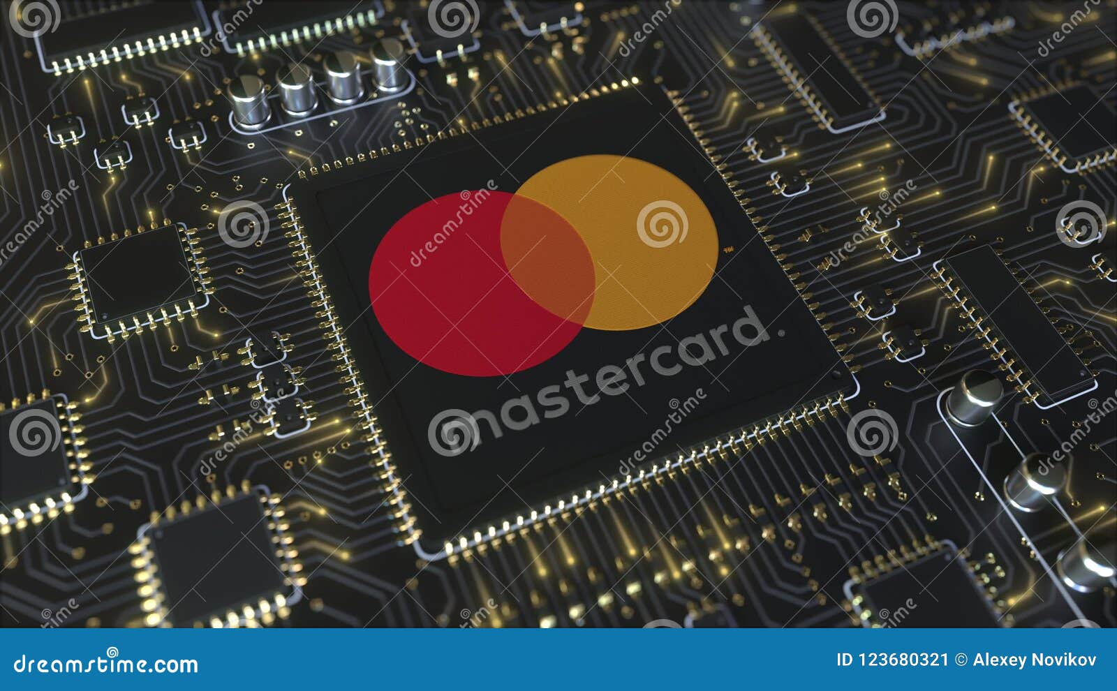 Computer Printed Circuit Board or PCB with Mastercard Incorporated Logo ...