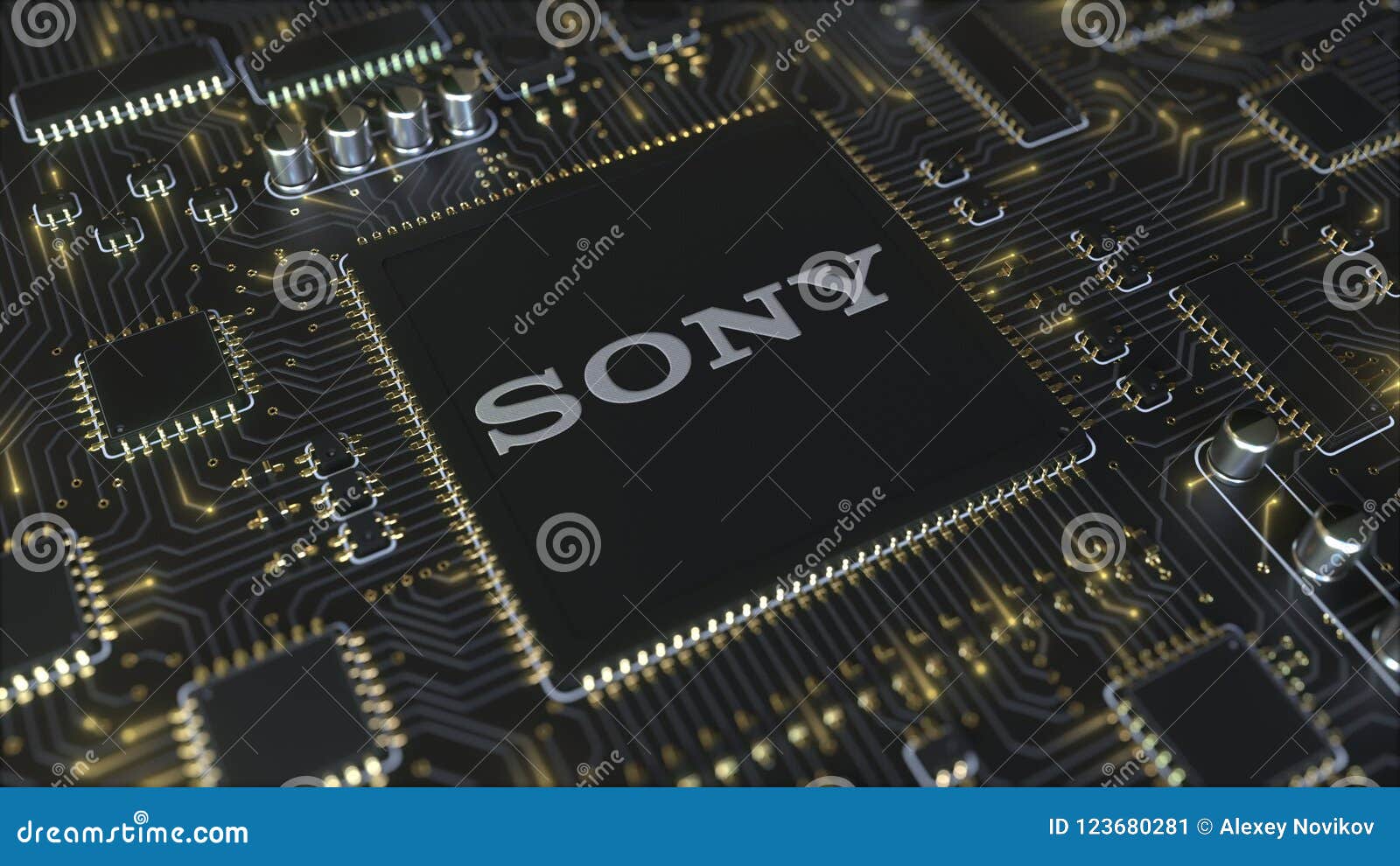 Computer Printed Circuit Board Or PCB With Sony Corporation Logo ...