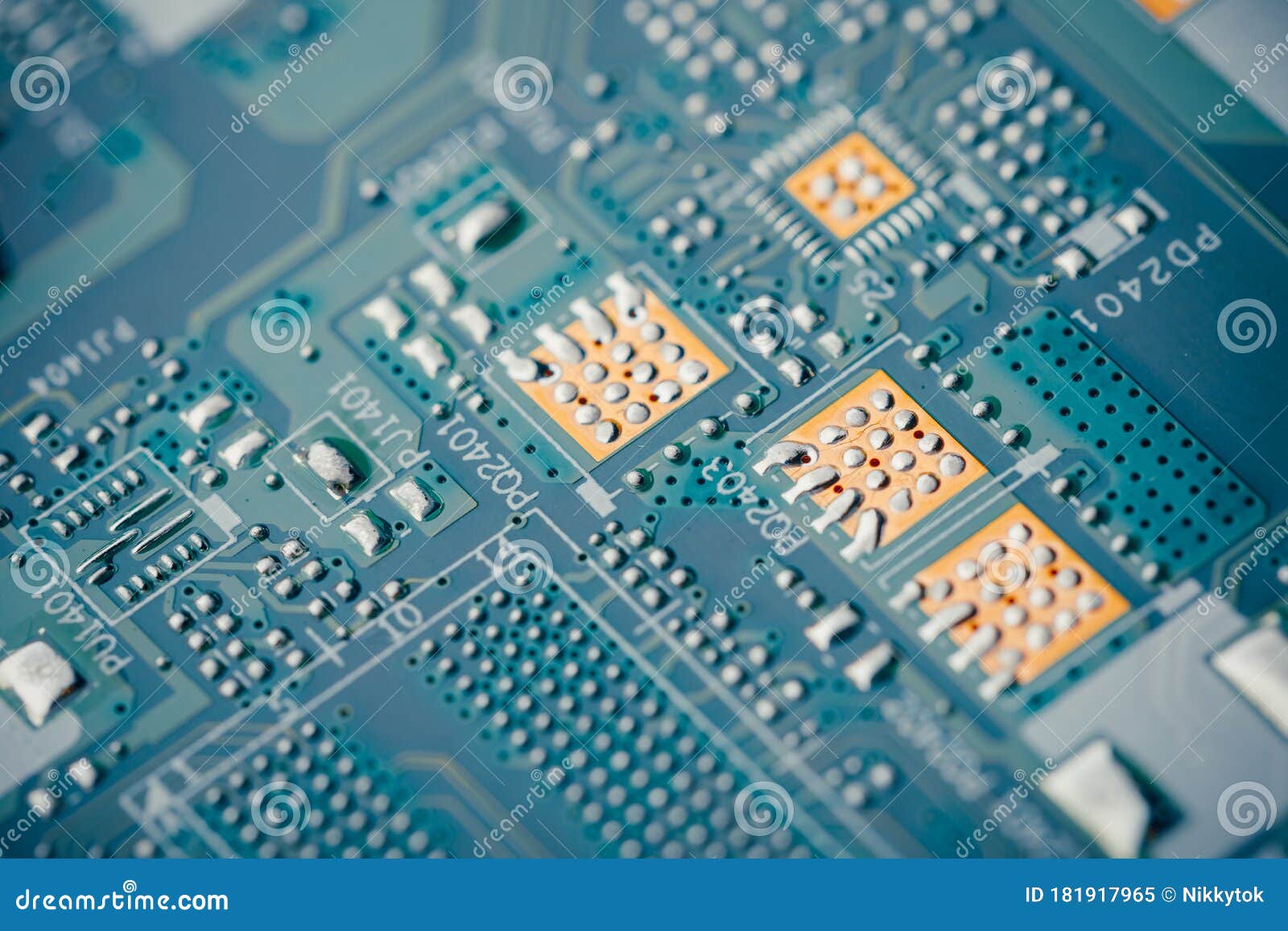 Printed circuit board pcb stock image. Image of motherboard - 181917965