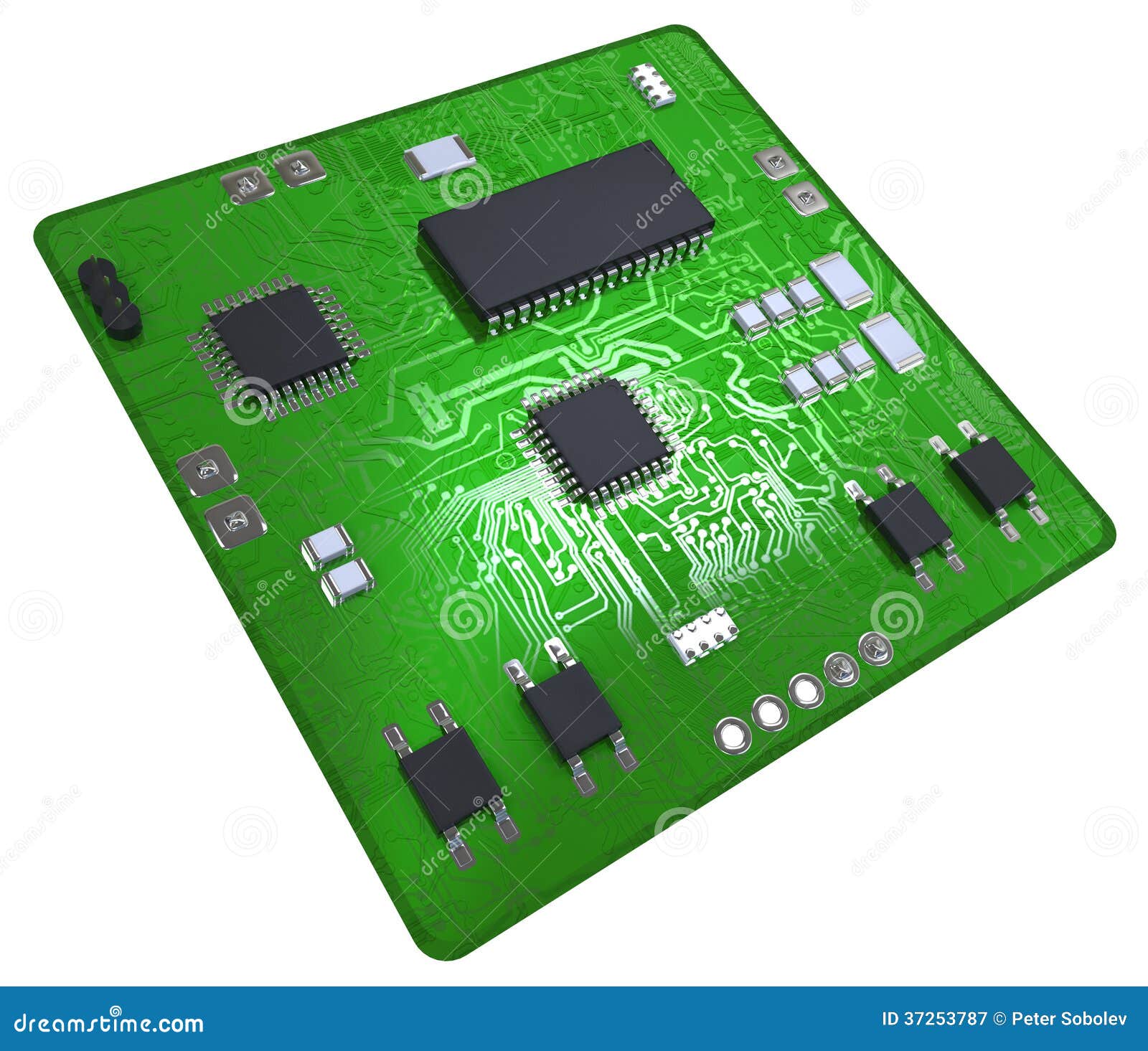 Printed circuit board stock illustration. Illustration of board - 37253787