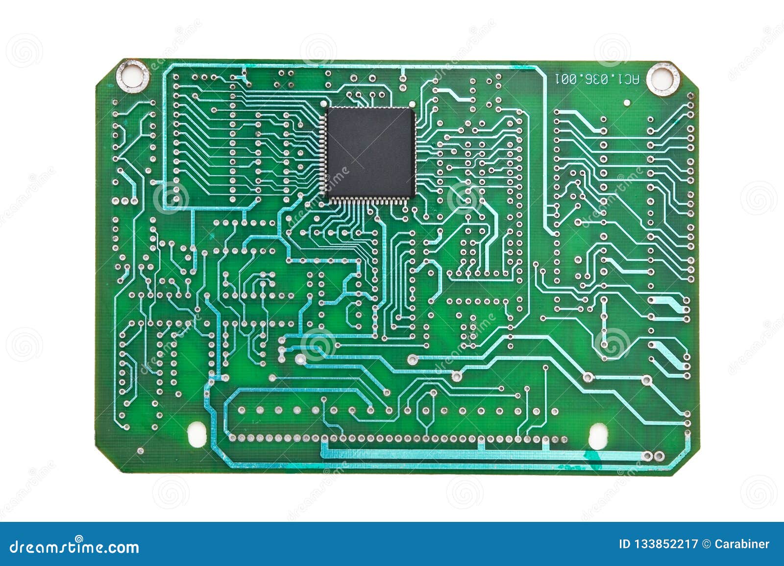 Circuit Board Background. Blue-green Background, Empty Circuit Board ...