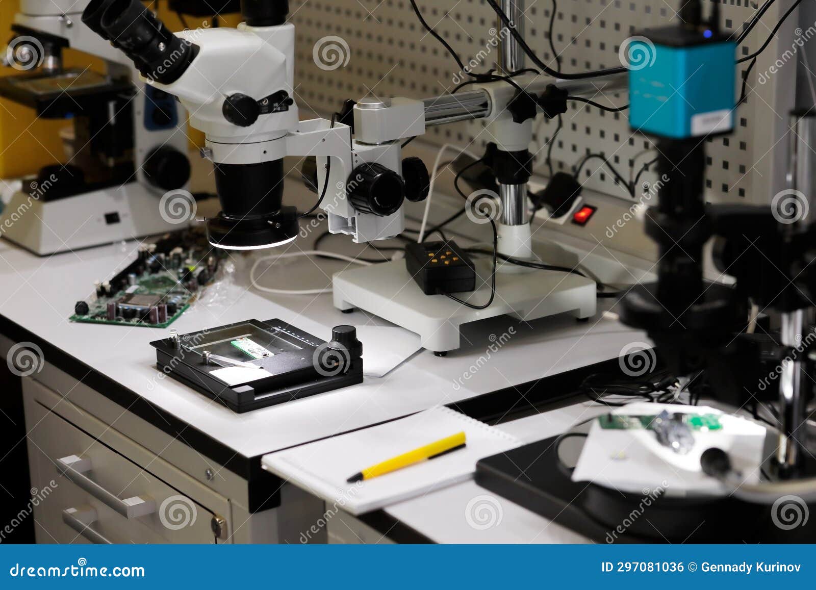 Printed Circuit Board Quality Control Laboratory Stock Photo - Image of ...