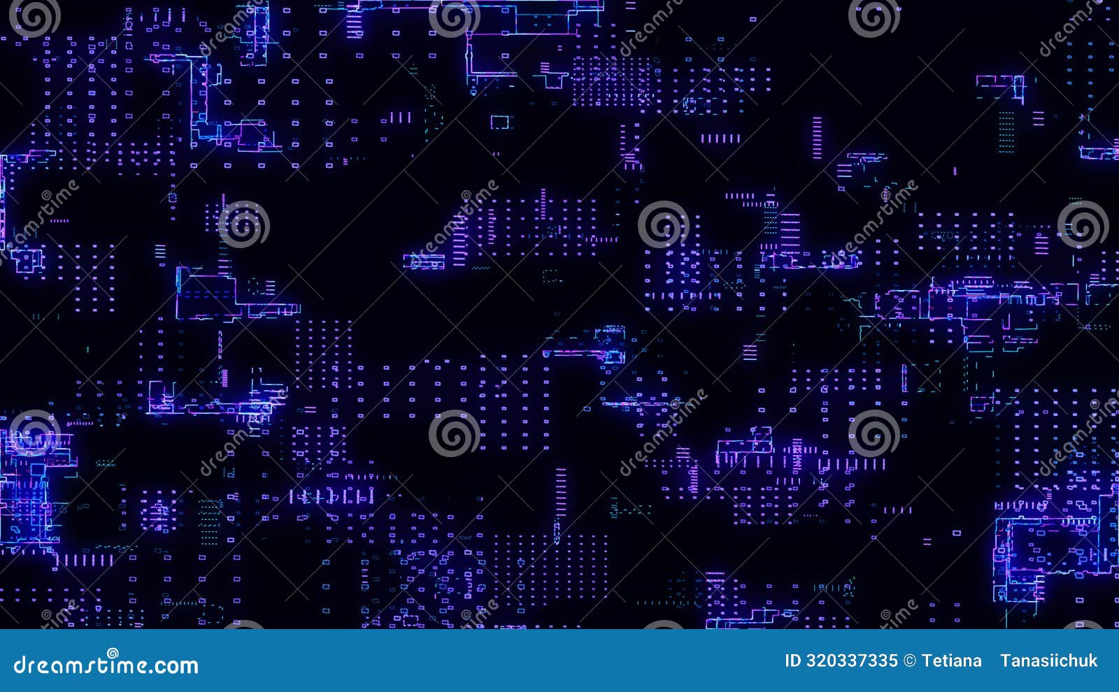 Printed Circuit Board. Visualization of Advanced Technology Concept ...
