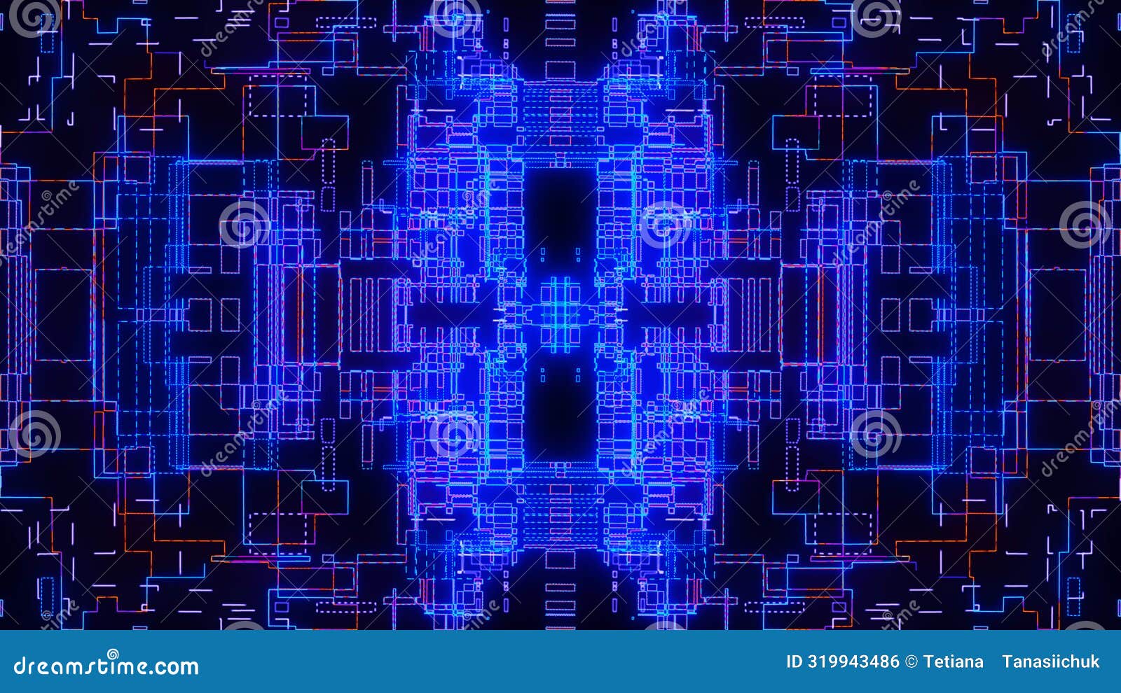 Printed Circuit Board. Visualization of Advanced Technology Concept ...