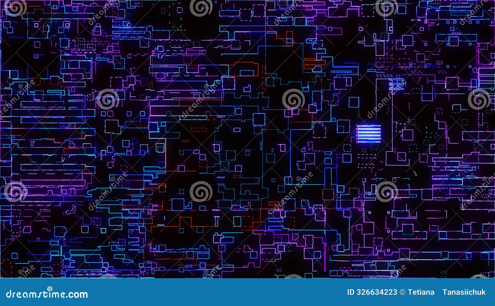 Printed Circuit Board. Visualization of Advanced Technology Concept ...