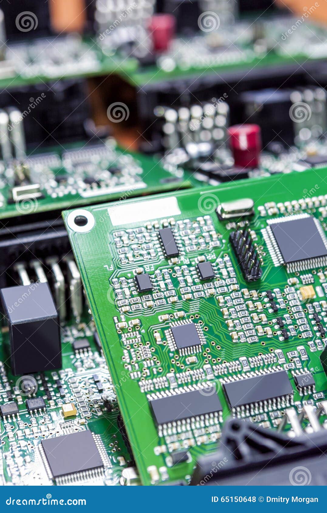 Printed Circuit Boards Placed Bulk with One Another in Laboratory Stock ...