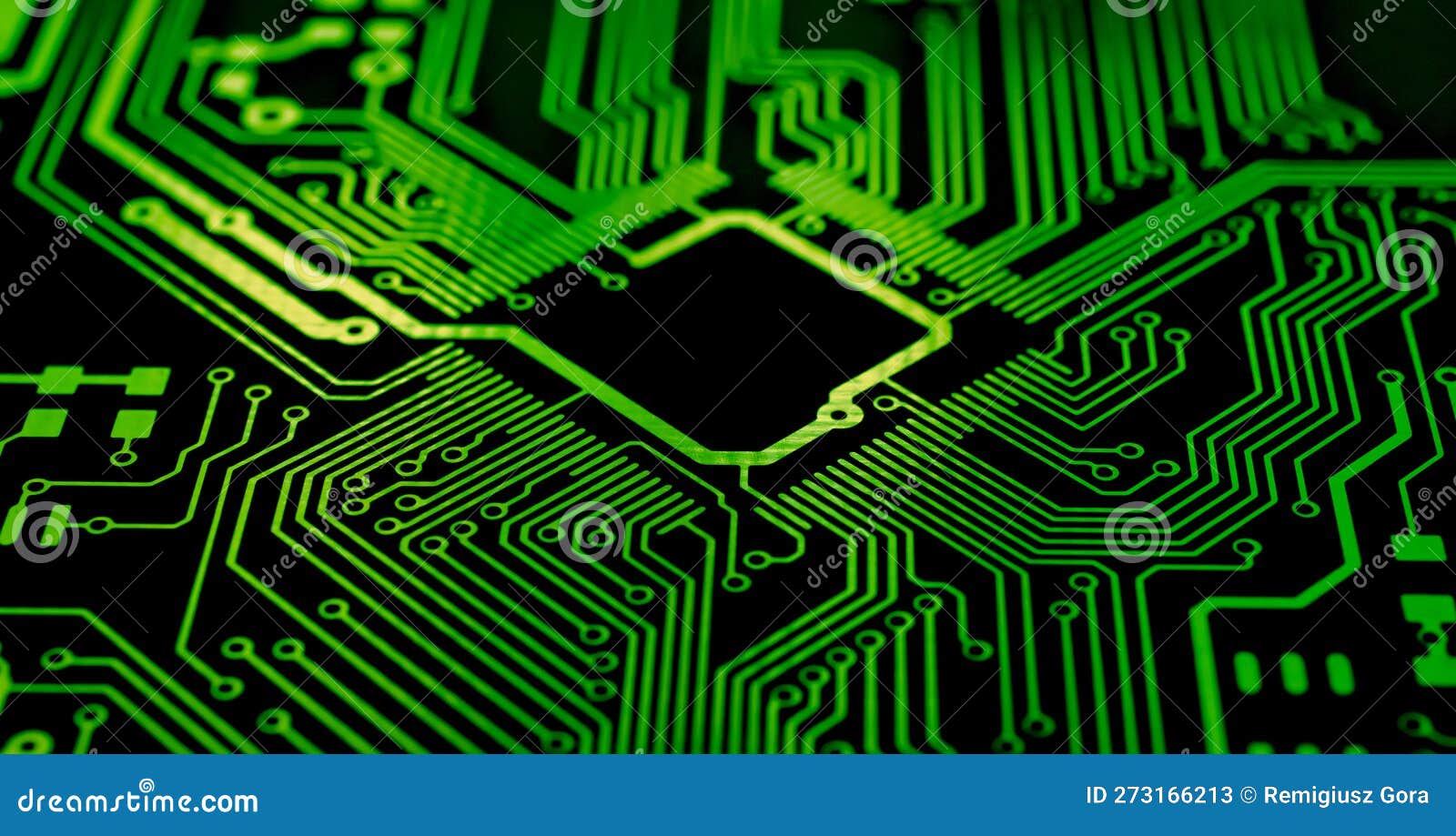 Printed Circuit. Layout of Tracks Stock Image - Image of design, green ...