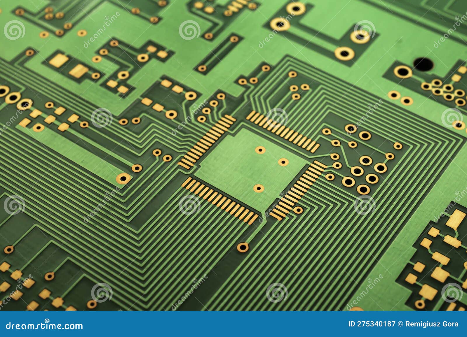 Printed Circuit. Layout of Tracks Stock Image - Image of integrated ...
