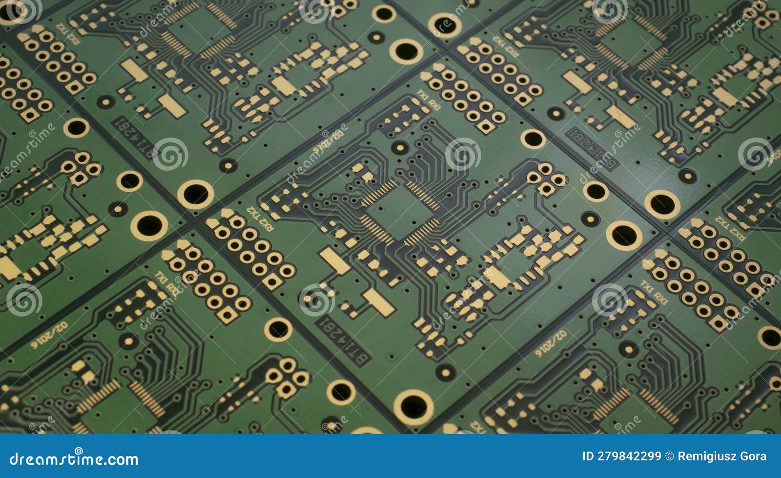 Printed Circuit. Layout of Tracks Stock Image - Image of closeup ...