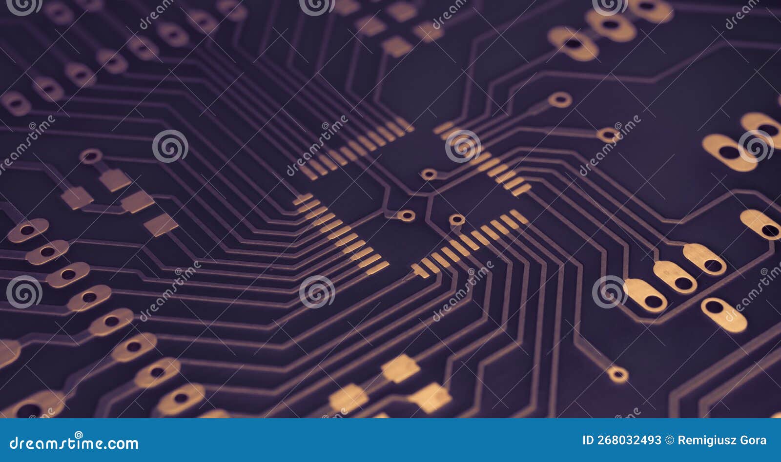 Printed Circuit. Layout of Tracks. PCB Stock Image - Image of equipment ...