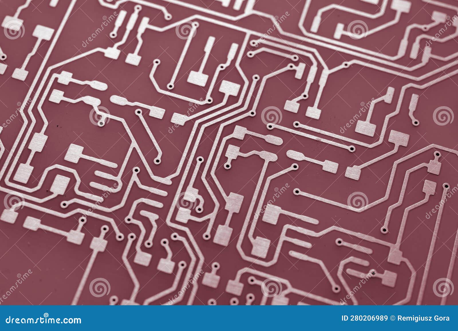 Printed Circuit. Layout of Tracks Stock Image - Image of innovation ...