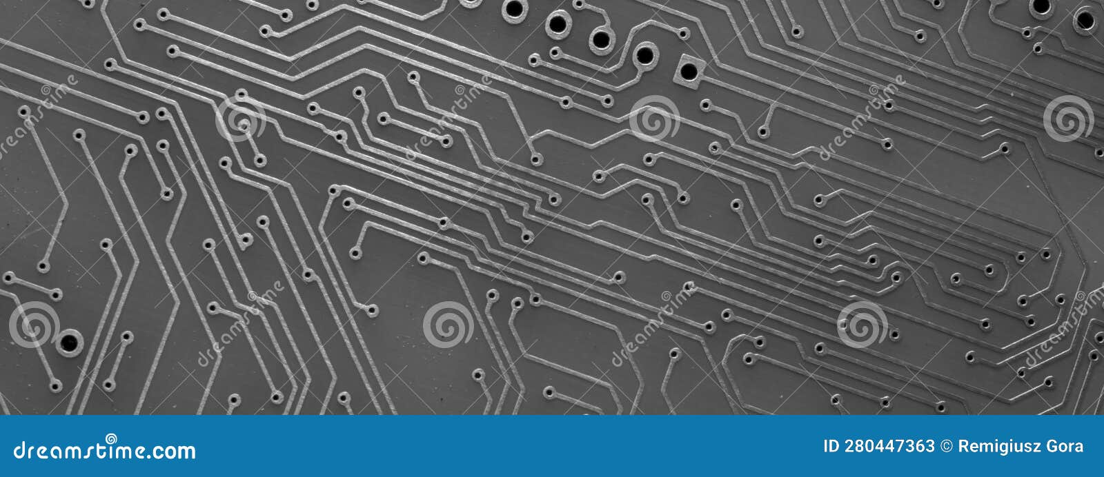 Printed Circuit. Layout of Tracks Stock Image - Image of future ...