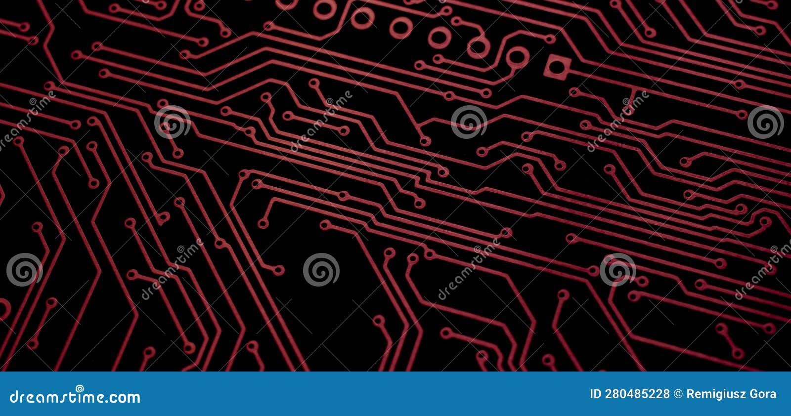 Printed Circuit. Layout of Tracks Stock Photo - Image of layout, detail ...
