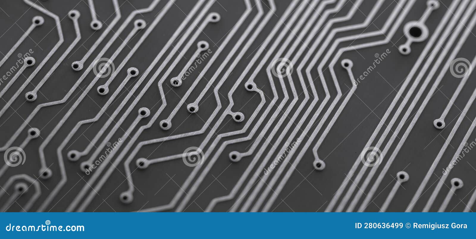 Printed Circuit. Layout of Tracks Stock Image - Image of green ...