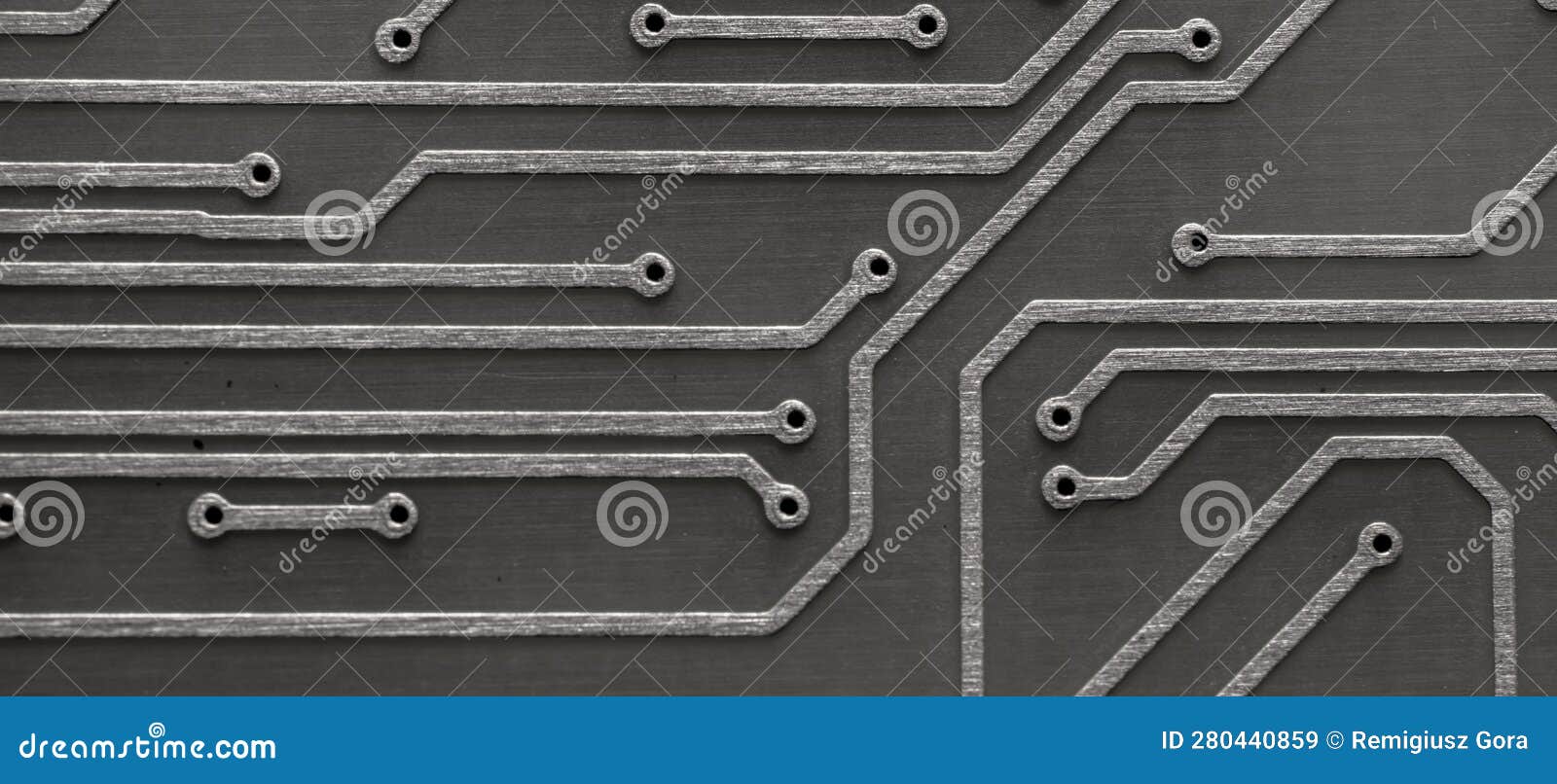 Printed Circuit. Layout of Tracks Stock Image - Image of industrial ...