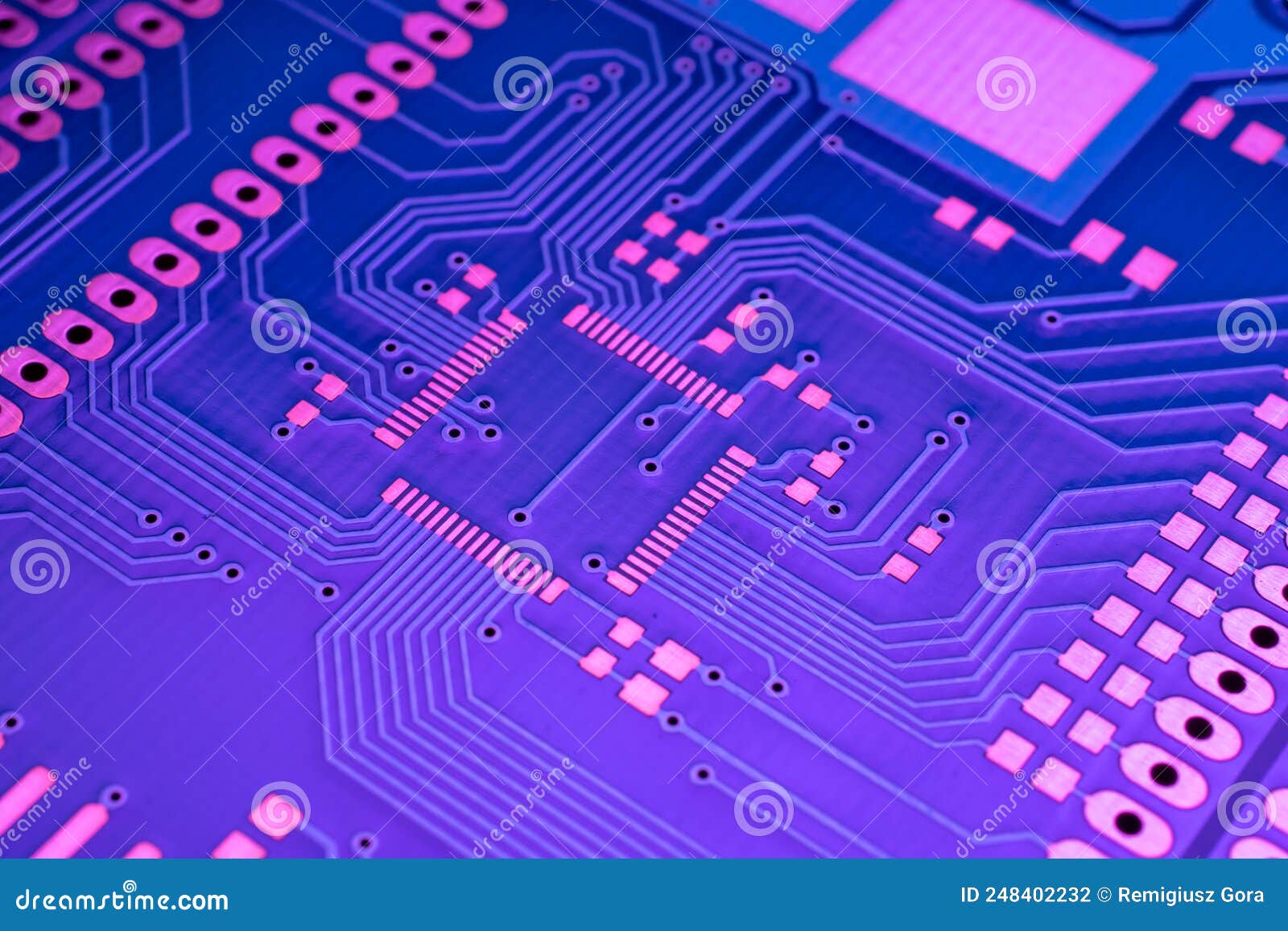 Printed Circuit. Layout of Tracks Stock Photo - Image of track ...