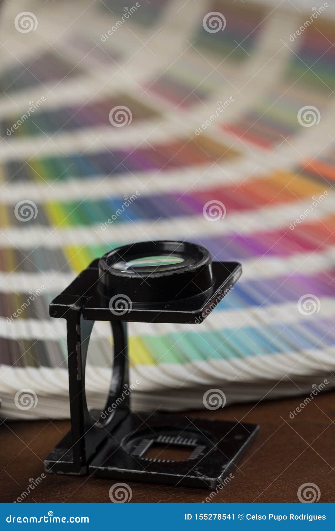 Printed Color Swatch With Density Meter And Paint Guide Isolated On ...
