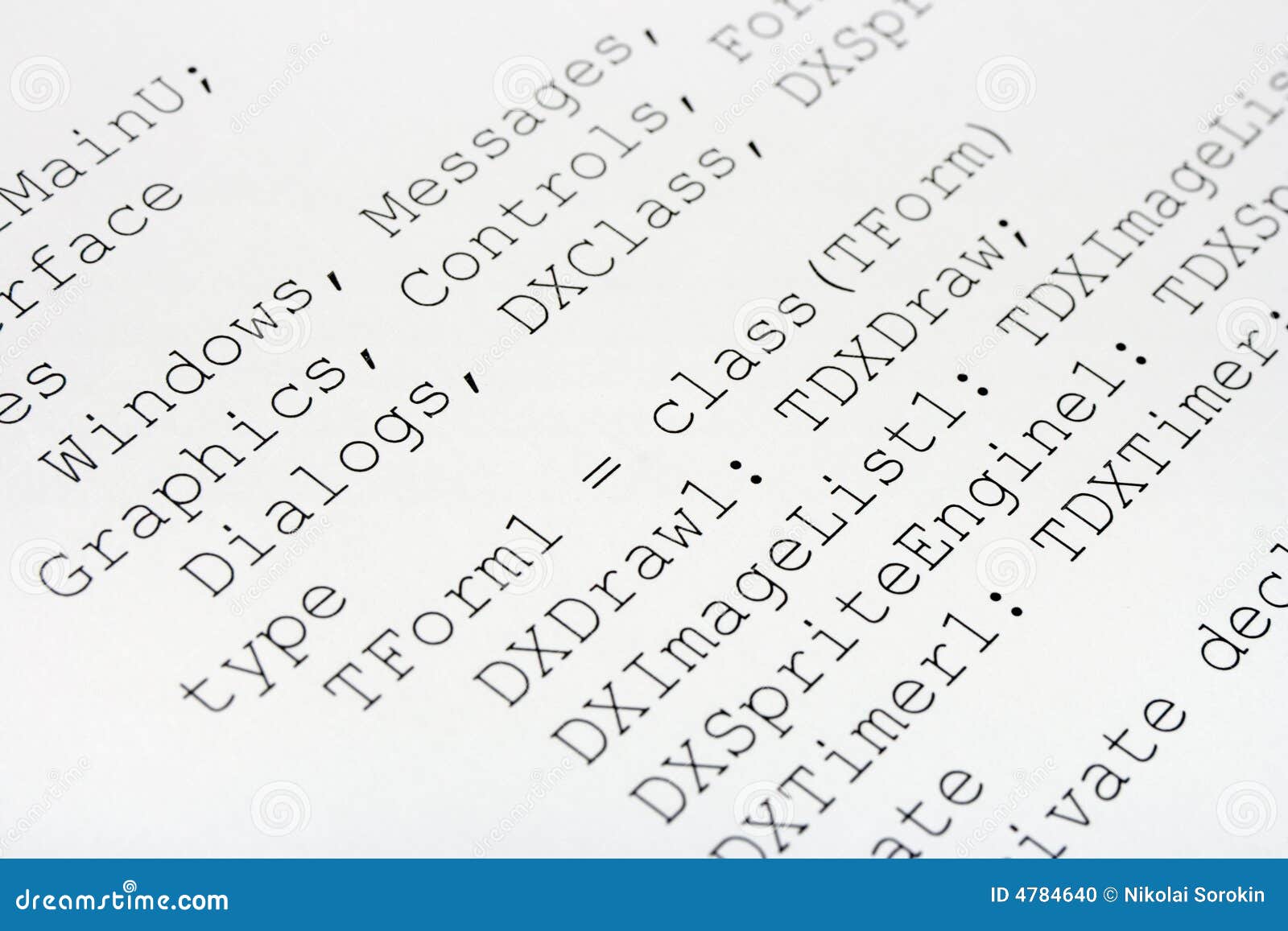 Printed computer code stock photo. Image of paper, technology - 4784640