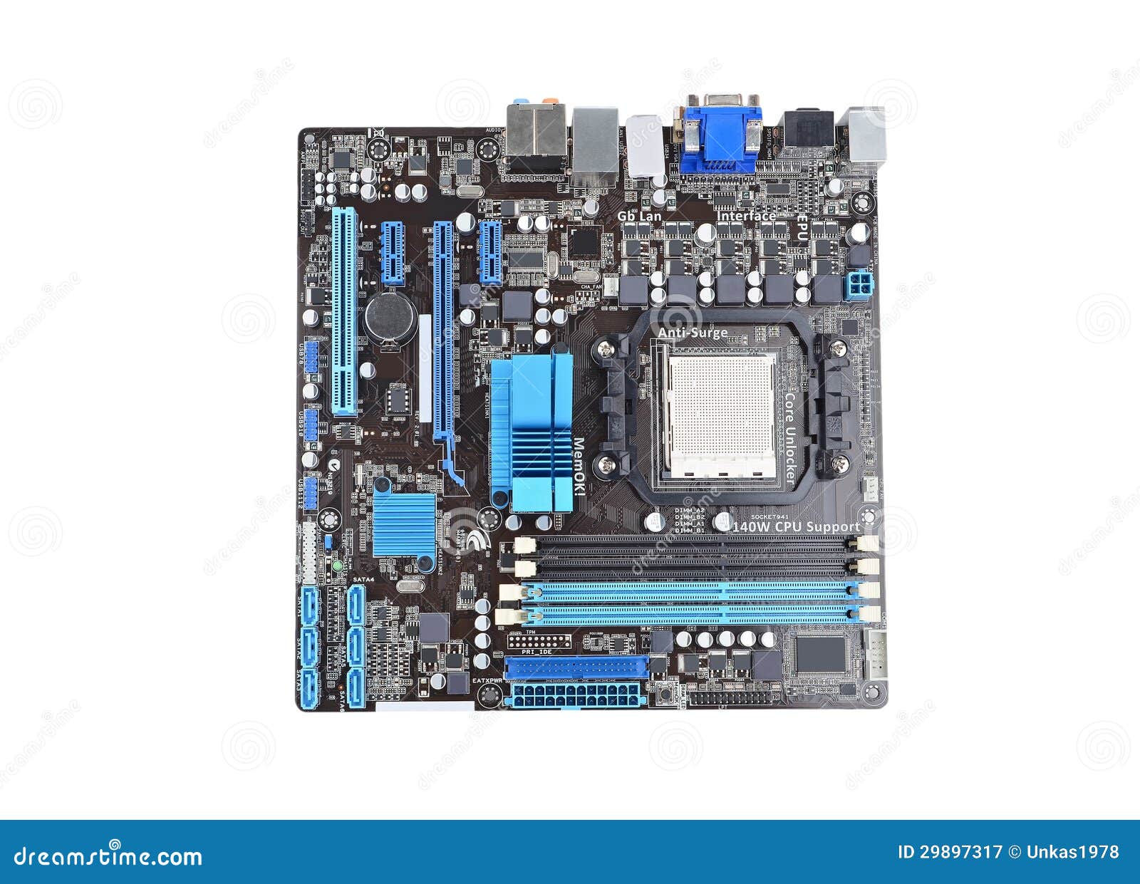 Computer motherboard board stock image. Image of file - 29897317