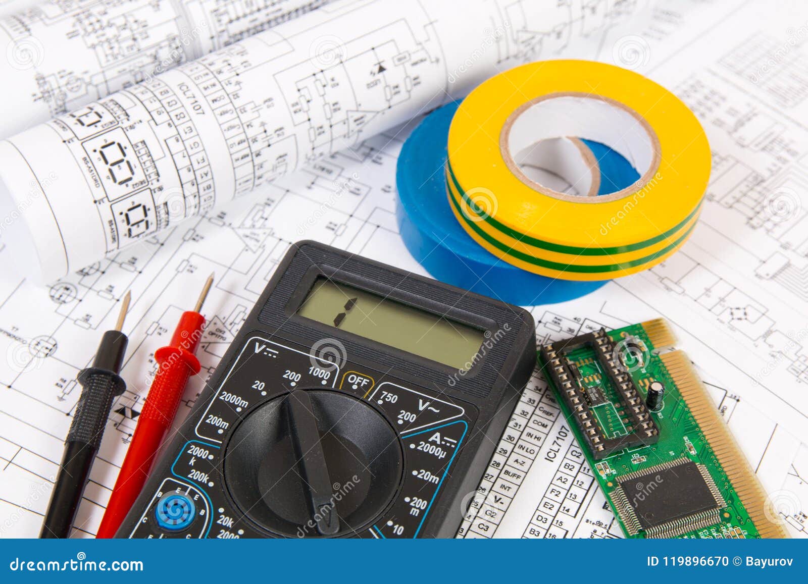 Multimeter-electronic Measuring Device For Measuring Current, Voltage ...