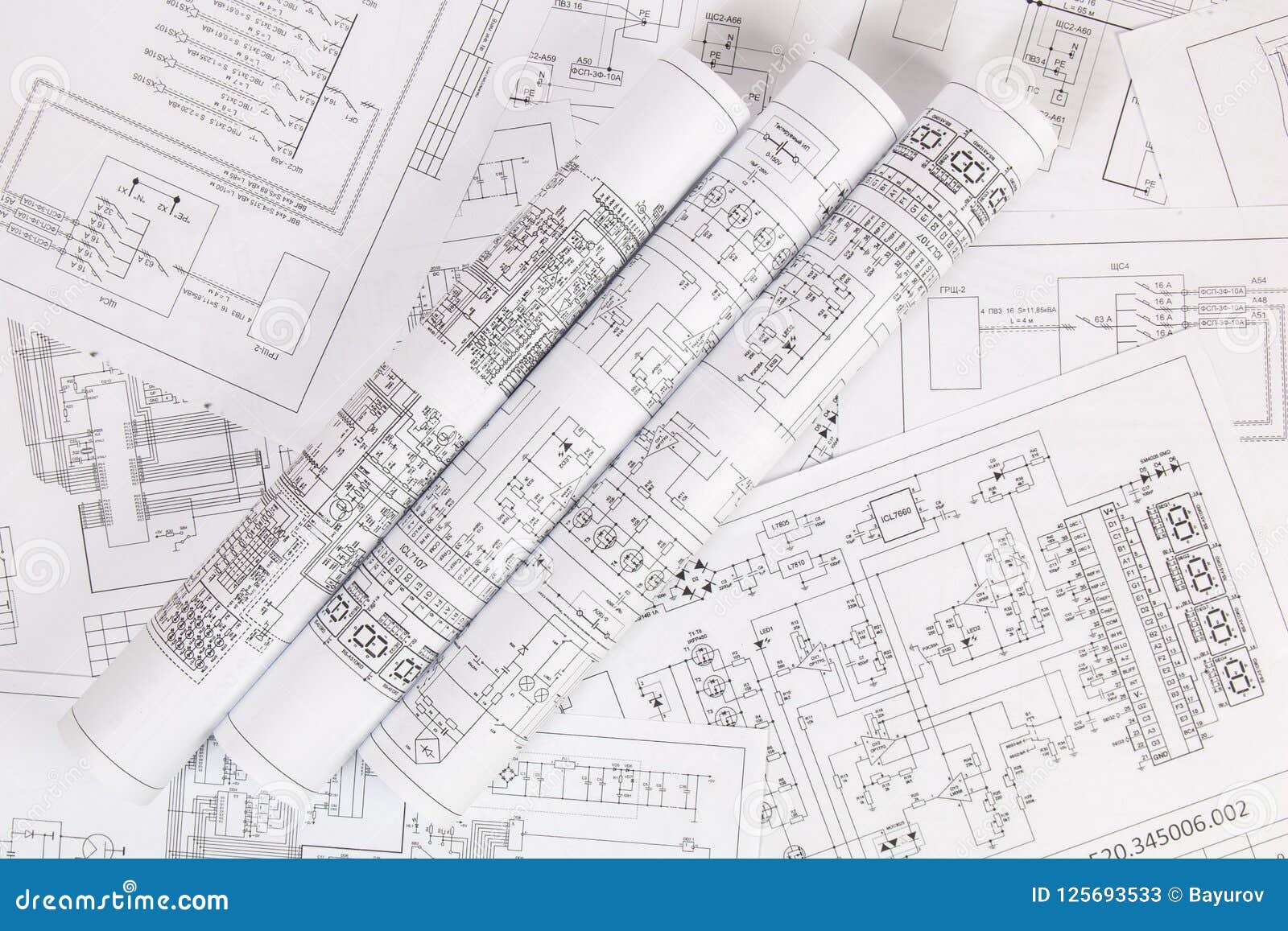 Printed Drawings of Electrical Circuits. Science, Technology and ...