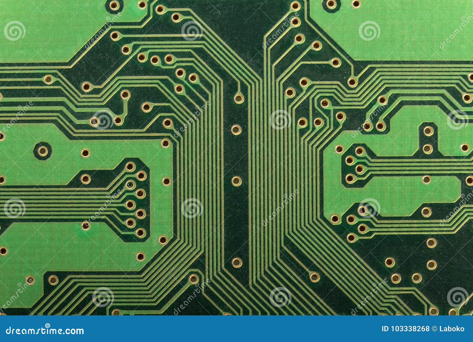 A Printed Circuit Board Close-up Stock Photo - Image of capacitor ...