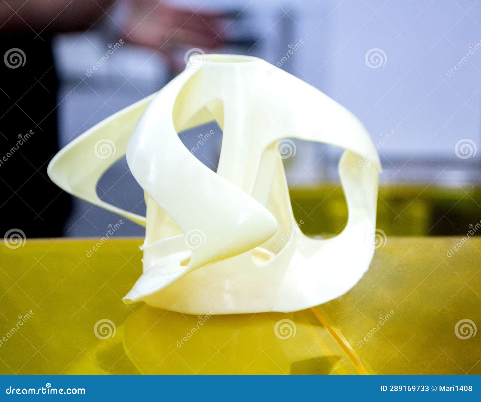 Printed Models on 3D Printer Close-up. Objects Printed on Photopolymer ...
