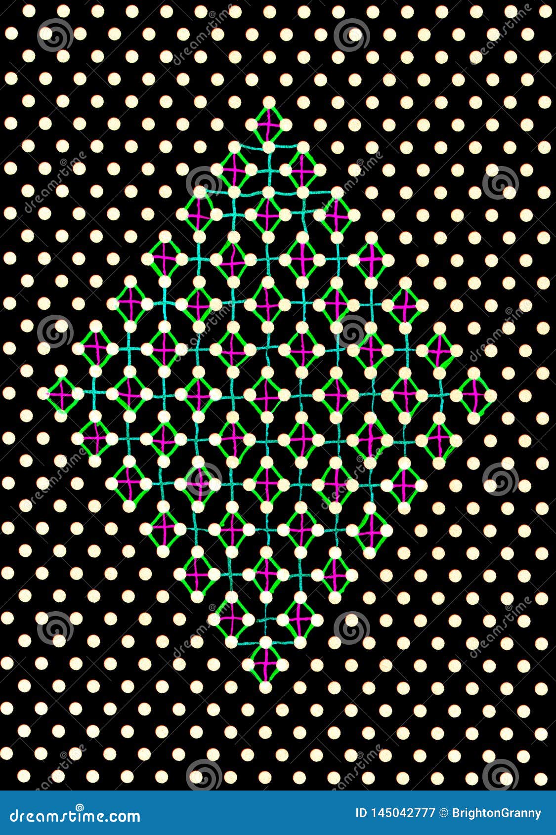 Printed Paper with Dots and Drawn Pattern. Stock Illustration ...