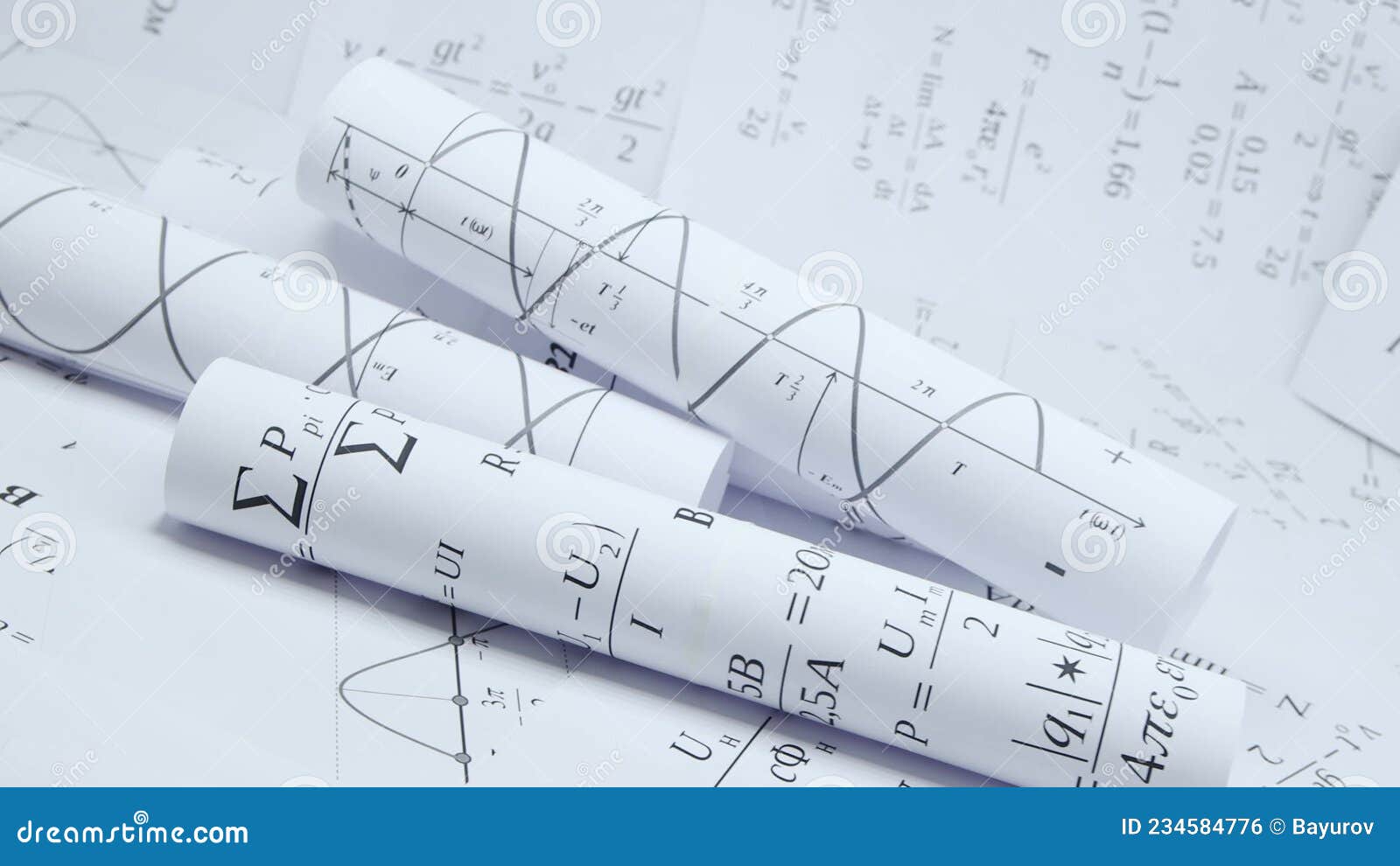 Printed on Paper Mathematical Electrical Formulas Stock Footage - Video ...