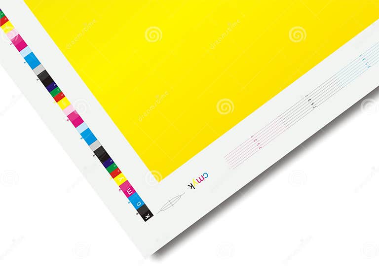 Printed sheet of paper stock illustration. Illustration of cmyk - 1595622